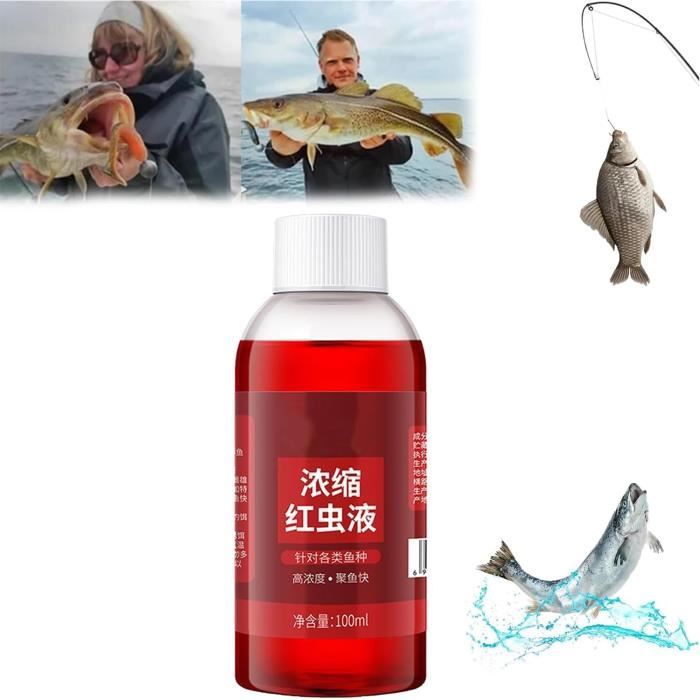 Red 40 Fishing Liquid - 2024 New Red Ink Fishing, 100ml Red Worm Scent ...