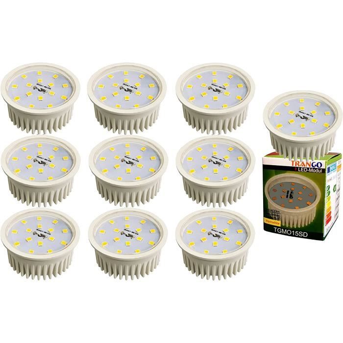 10 pack Module LED ultra plat 5 Watt dimmable 10TGMO15SD 3000K blanc ...