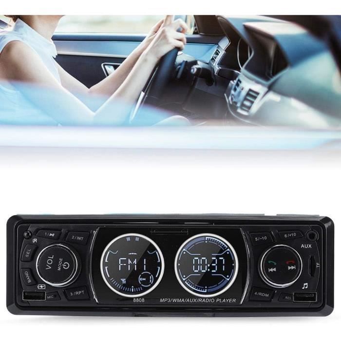 Autoradio Avec Chargeur Mains Libres Bluetooth 2 Usb, Émetteur Fm Universel Pour Voiture 1Din ...