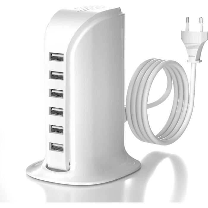 Chargeur Usb Multiprise 50 W 6 Ports Usb Pour Téléphone Portable Iphone ...