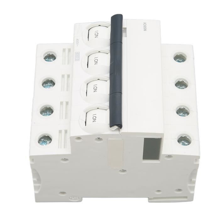 Cikonielf Disjoncteur 400V Disjoncteur miniature PA66 boîtier ignifuge 4P disjoncteur ...