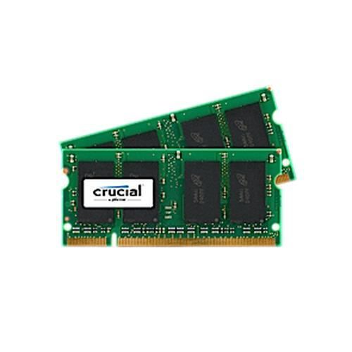 Crucial 4GB DDR2 SODIMM, 4 Go, 2 x 2 Go, DDR2, 667 MHz, 200-pin SO-DIMM ...