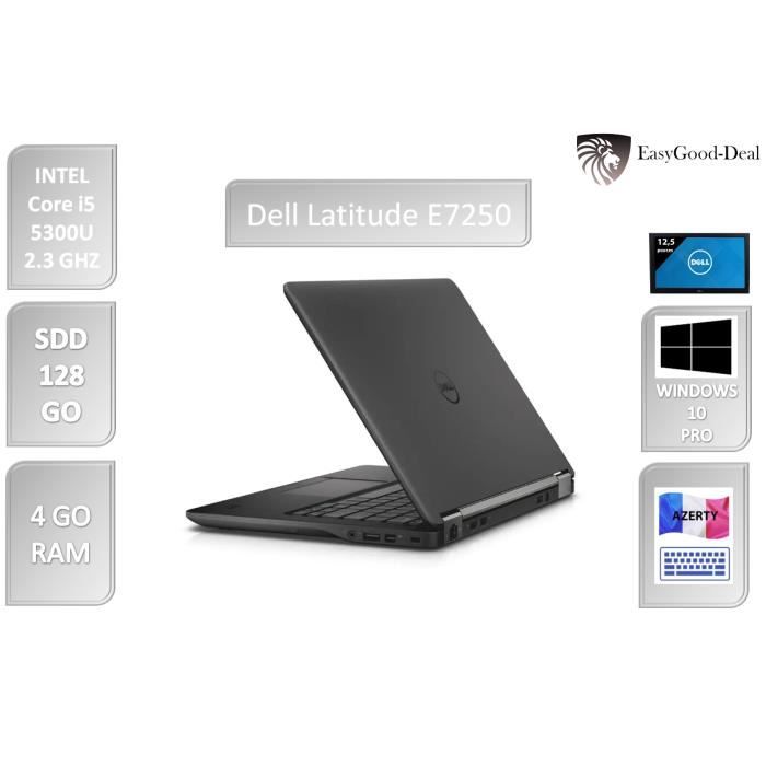 Dell Latitude E7250 Reconditionné Bon État 12.5" Intel Core i5-5300U 2. ...