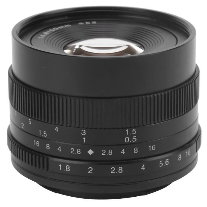 EJ.life Objectif 50 mm F1.8 7Artisans 50mm F1.8 Objectif à grande ouverture pour appareil photo ...