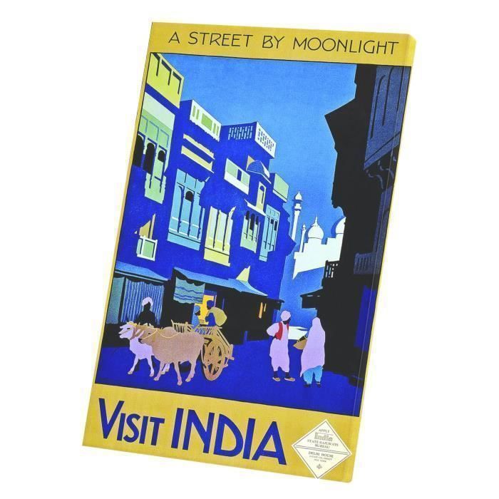 Tableau Décoratif Visit India Inde Travel Voyage Original Vintage (60 ...