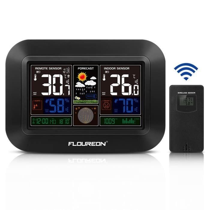 Floureon Numérique Station Météo Grand Écran avec Température ...