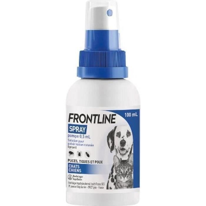 Frontline Spray - Anti-puces anti-tiques - Chat et chien -5kg - 100ml ...