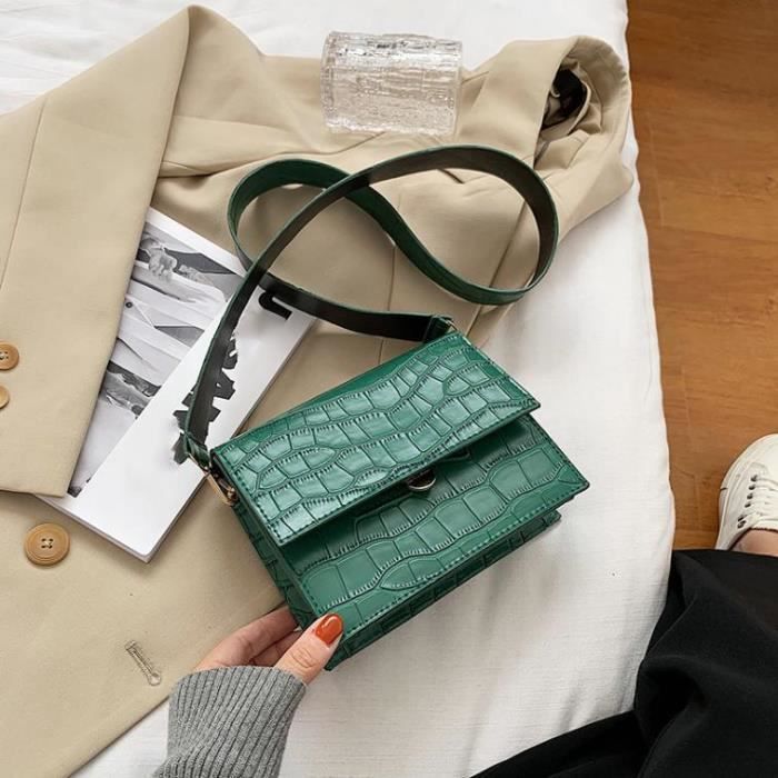 Sac a bandouliere cuir PU motif Alligator Femme petit Sac messager a ...