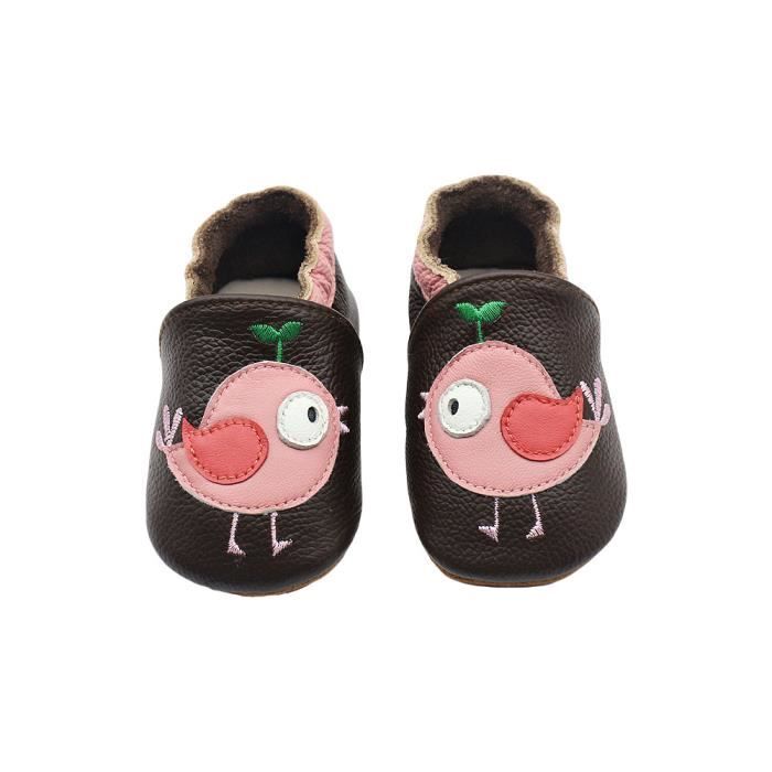 Bébé Chaussures Pantoufle Enfant Cuir Souple Chaussons 0 6 12 18 24 ...