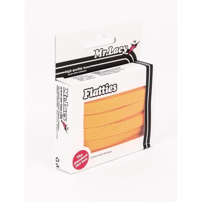 Lacets Flatties - Mr Lacy - Bright Orange - Taille Unique - 100% ...