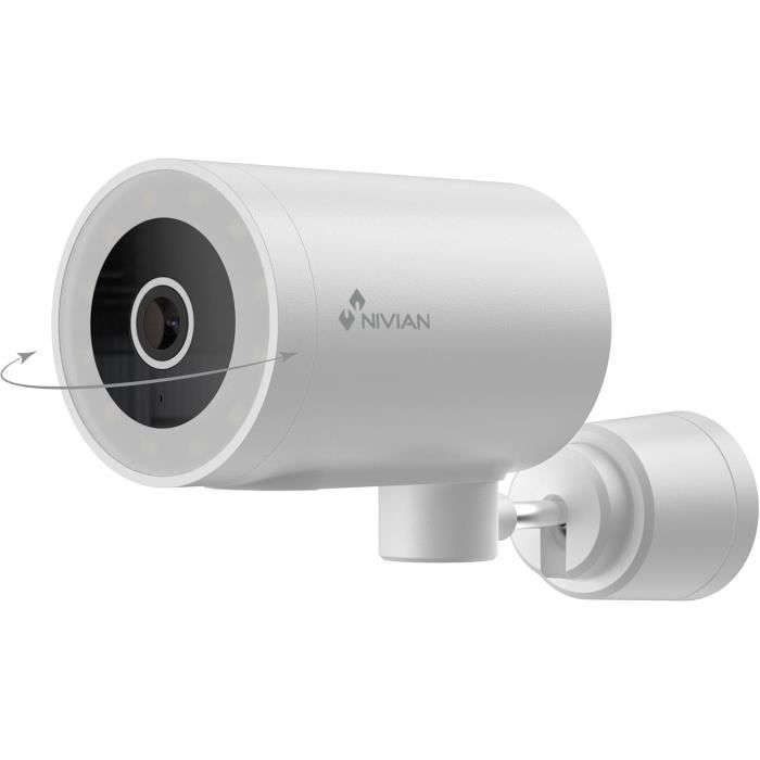 Caméra de Surveillance WiFi Extérieure NIVIAN,2560x1440 Half4K,Vision ...
