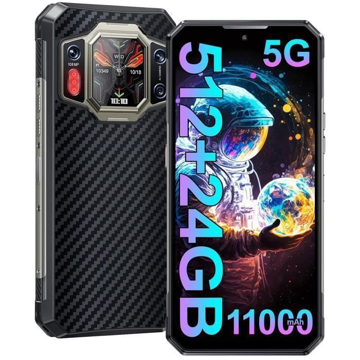 OUKITEL WP30 Pro Smartphone Robuste 24Go + 512Go 11000mAh 120W Charge Rapide 108MP 6,78 ...