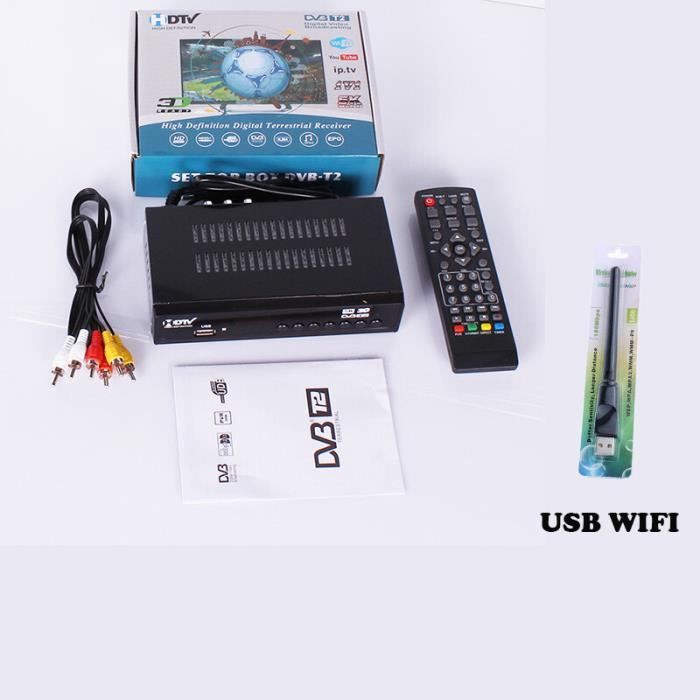 Décodeur Numérique HD DVB T2 TV Tuner Support H.264 1080P Récepteur ...