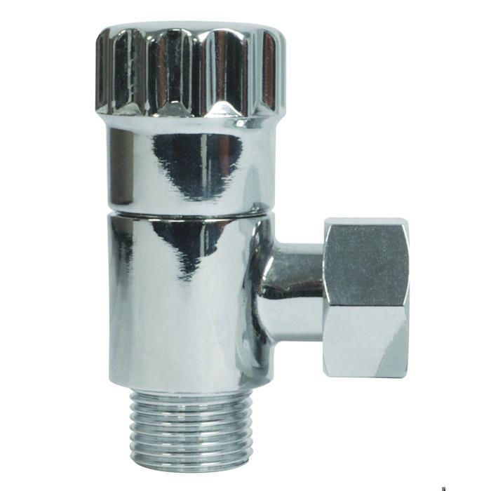 Robinet d'arrêt équerre anticalcaire pour WC - 3/8" - Laiton chromé ...