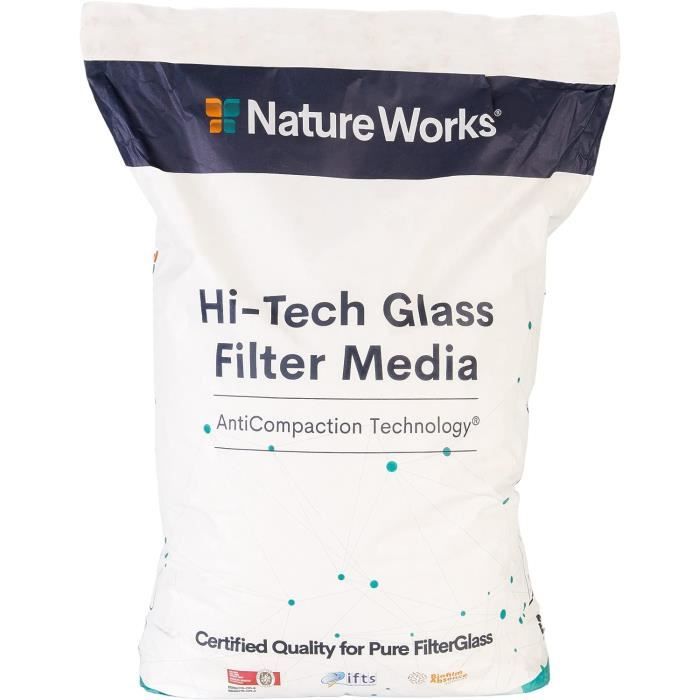 NATURE WORKS Verre filtrant Hi-Tech de (20 kg) pour Les installations ...