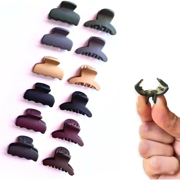 Pince Cheveux Femme, 12 Mini Pinces Crabe, Accessoire Cheveux ...