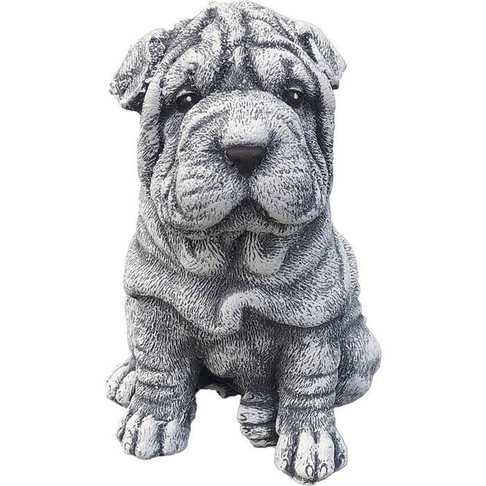 Statue Jardin Chien Shar-Pei, au Gel et aux intempéries-Massif en ...