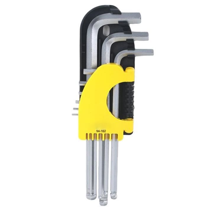 Clé hexagonale métrique longue - STANLEY - 9 pièces de 1,5 à 10 mm ...