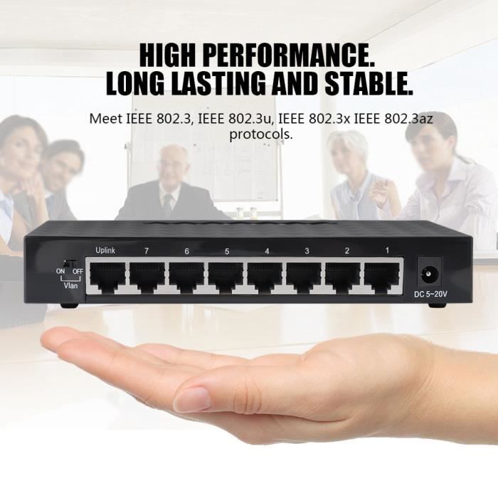 BEL-7423055249904-Switch Ethernet Gigabit 8 Ports RJ45 10/100/1000 Mbps ...
