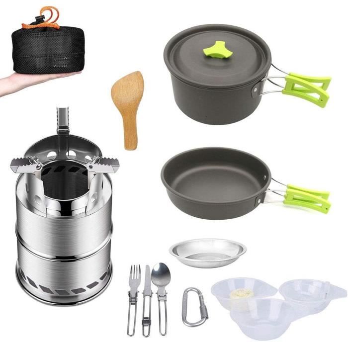 Multi-Pcs Kit De Casseroles Camping Antiadhésif Backpacking Set De ...