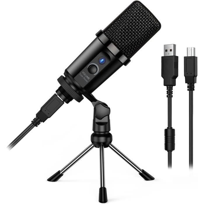 Micro Pc, Usb Microphone Condensateur Pour Podcast Gaming Streaming ...