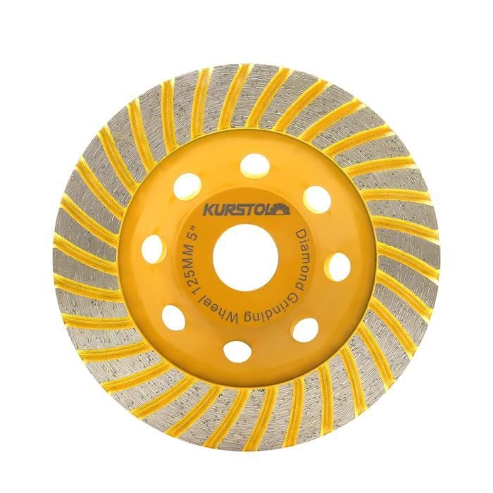 Meule À Meuler Diamant \ 5"-125Mm Turbo Row Meule À Coupe Ronde Pour ...