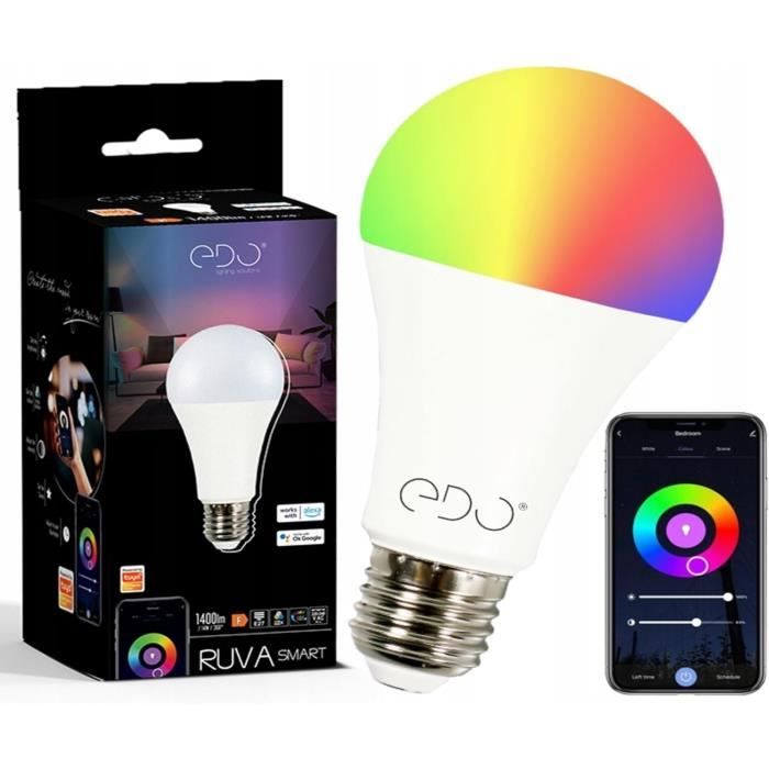 Ruva Ampoule Connectée Alexa E27, Ampoule LED Edison Smart Wifi 14W Rgb-Cct 2700-6500K, Contrôle ...