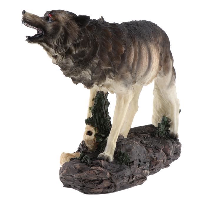 Statue de loup-garou Réaliste Figurines yeux brillants Objets ...