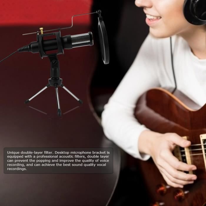 Microphone à condensateur - VGEBY - HB003 - USB - Enregistrement vocal ...