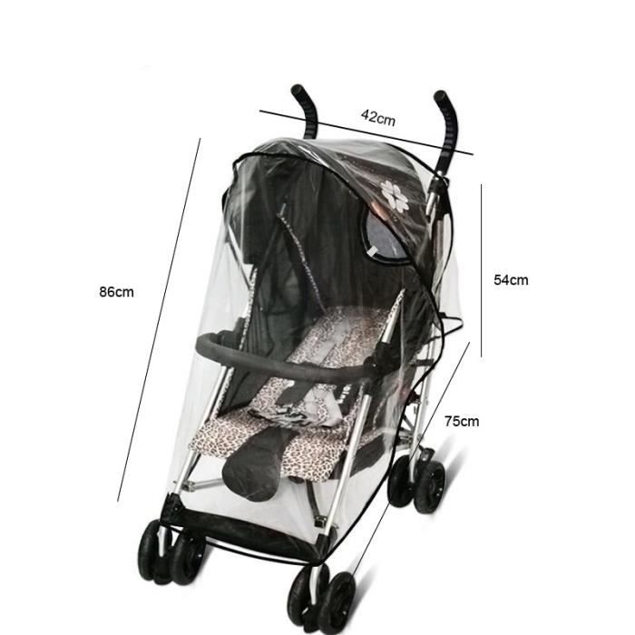 ACCESSOIRES CAPOTE POUSSETTE,Size S--Housse de poussette de pluie pour ...