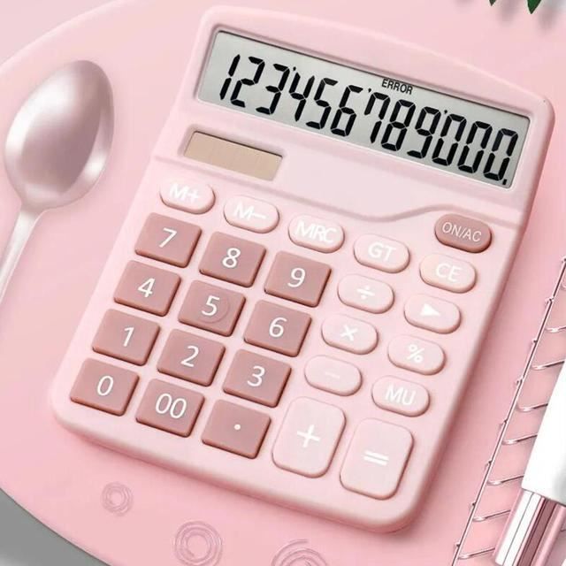 CALCULATRICE,Pink--Calculatrice électronique à 12 chiffres Calculatrice ...