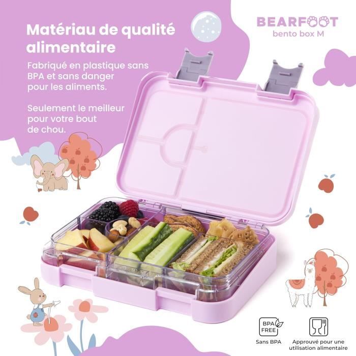 Boîte À Goûter Enfants Avec Compartiments, Bpa Free, Lunchbox, Bento ...