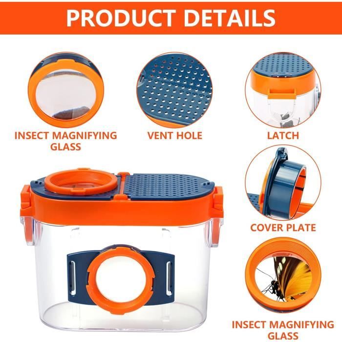 Boîte Loupe Enfant, Nature Attrape Insectes, Visionneuse D'Insectes ...