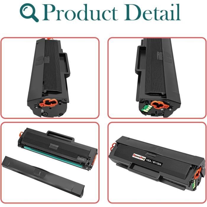106A Cartouche De Toner Noir Remplacement Pour Encre Hp 106A W1106A ...
