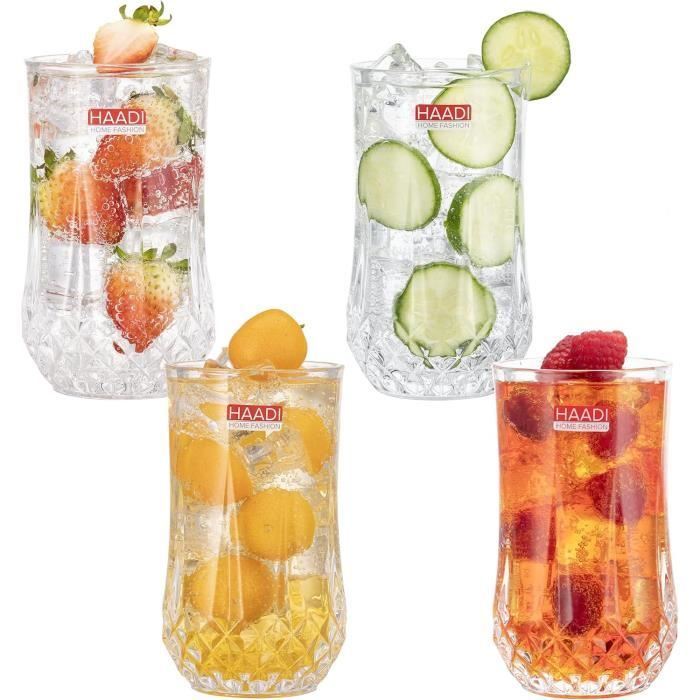 Verre Cocktail 350Ml-6 Pièces Verres À Cocktail Set Verres À Verres De ...