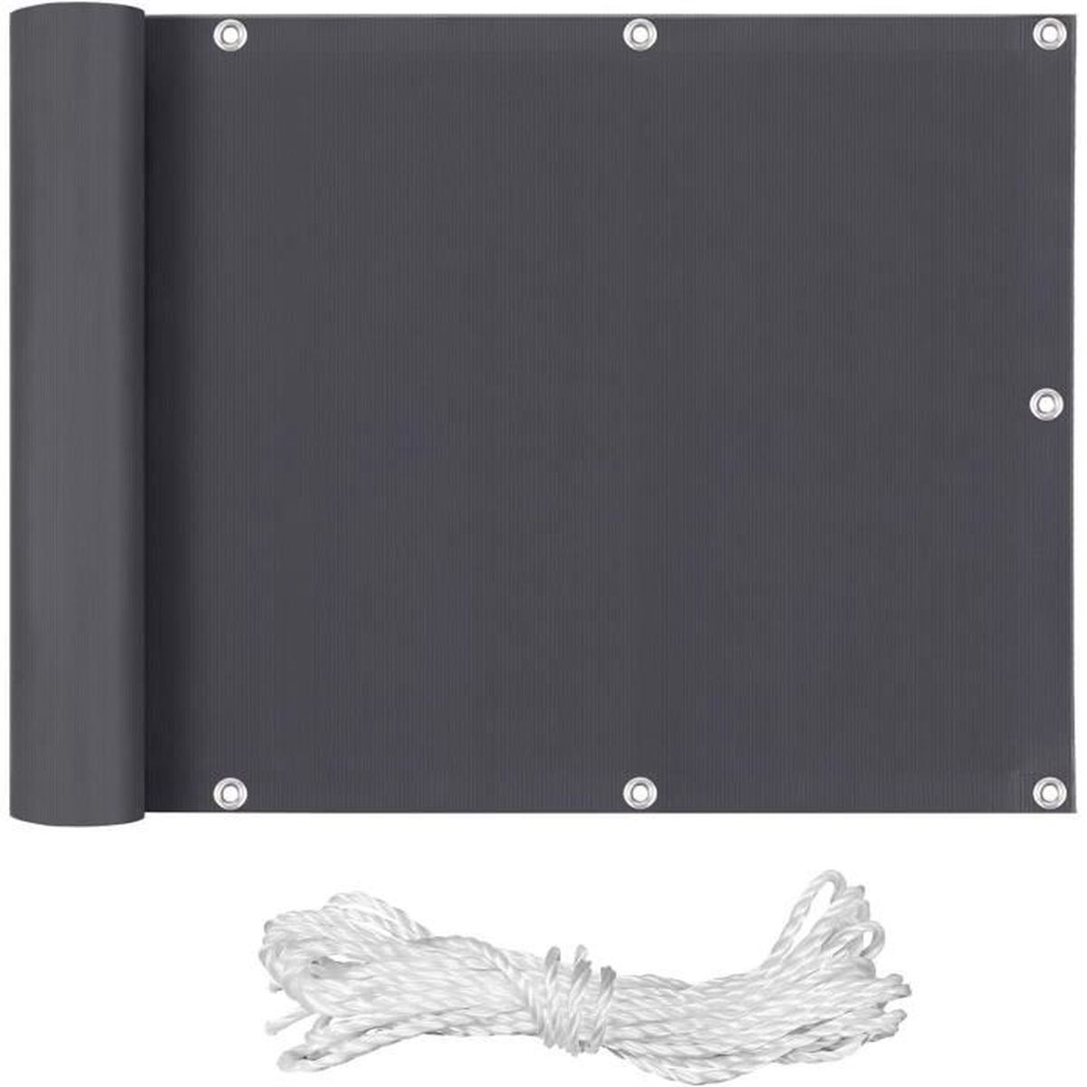 LZQ Brise-vue en PVC pour balcon 75 x 600 cm Toile de balcon pour ...