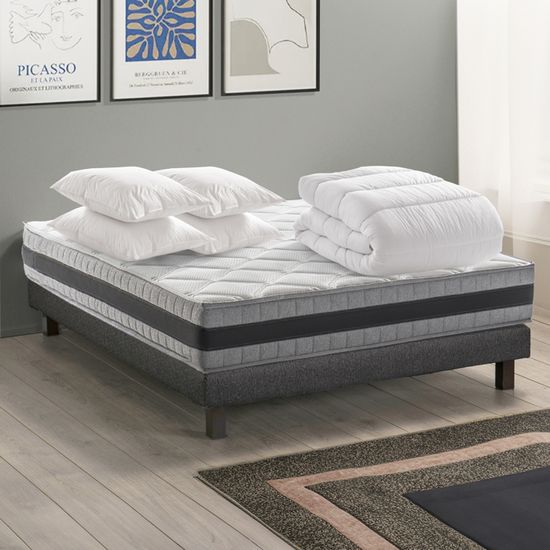 Pack Relax Matelas Cozy Relax 160x200 cm Double Face + couette + 4 ...