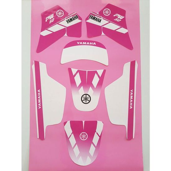 Kit Deco autocollant sticker pour moto cross YAMAHA PW 50 PW50 Rose ...