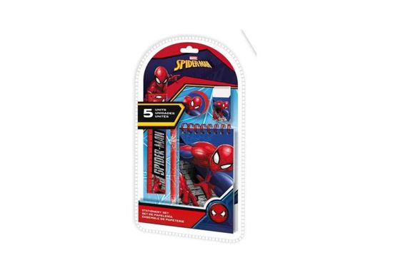 SPIDER-MAN L'Homme Araignée Kit Scolaire 5 Pièces - Crayon, Règle 15 cm ...