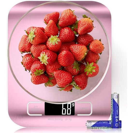TRAHOO-Balance Alimentaire, Balance de Cuisine Numérique Capacité de 22 lb/10 kg, 6 Unités avec ...