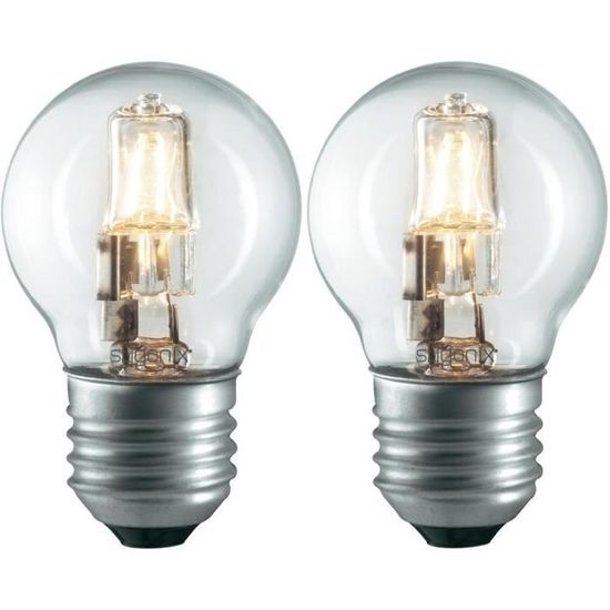 Pack de 2 ampoules halogène Sygonix Eco 28W E27… - Cdiscount Maison