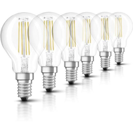 Ampoule Led Filament, Forme Sphérique, Culot E14, 4W Equivalent 40W, 220-240V, Claire, Blanc ...