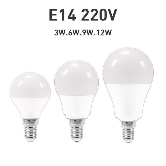Ampoule,E14 AC 220V-6W-Warm White--Ampoule LED E14 E27, économie de 220V, haute luminosité 24W ...