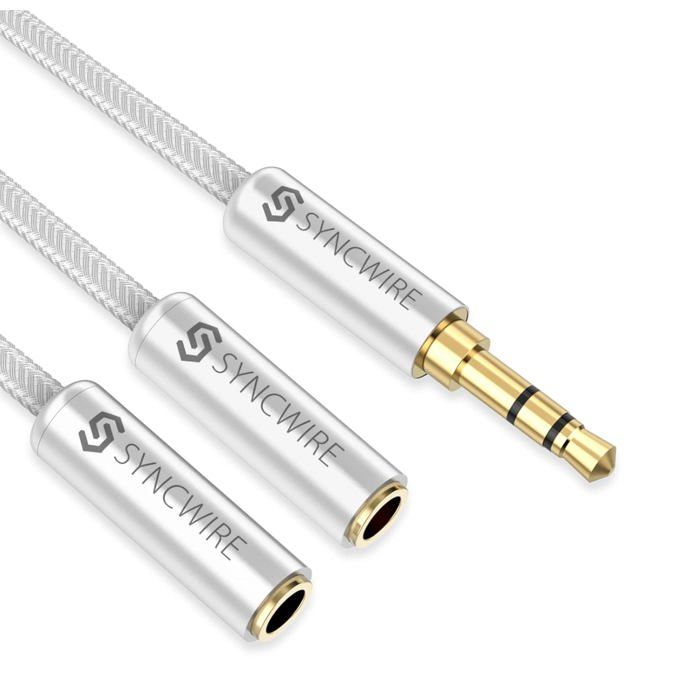Splitter Audio Jack Double Jack 3.5mm Mâle vers 2 Femelle Splitter ...
