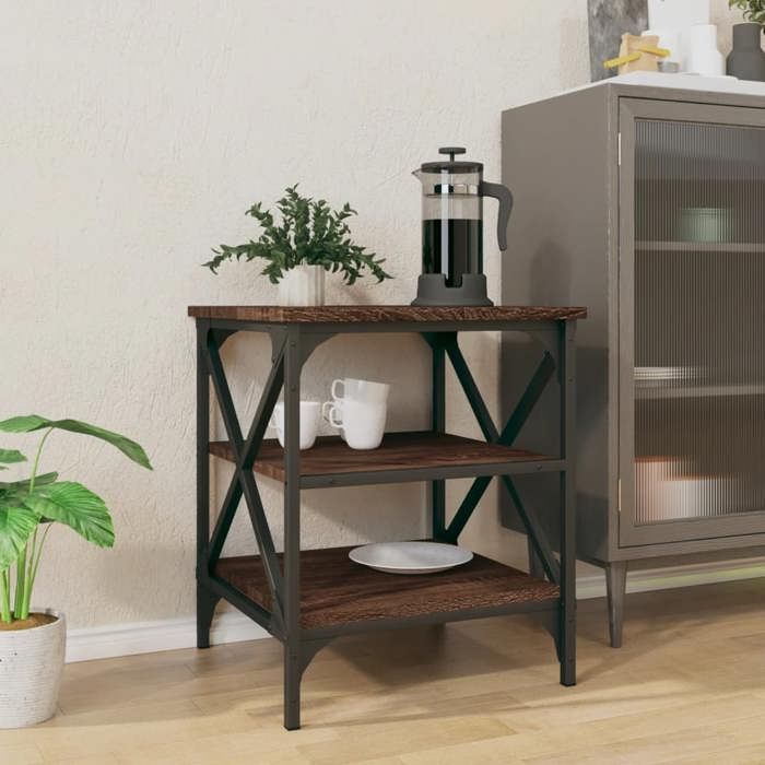 Table d'appoint - BDM - Chêne marron 40x42x50cm Bois d'ingénierie ...