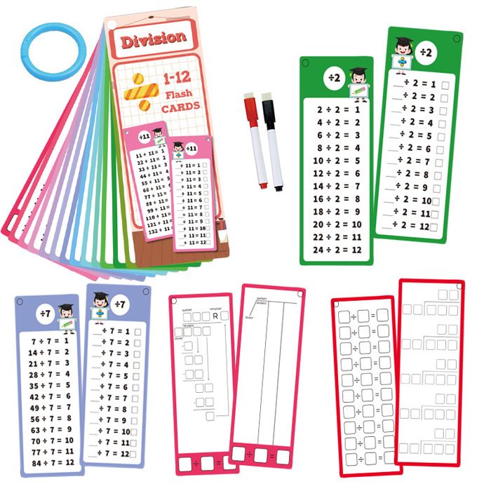 Cartes Division Éducatives pour Enfants 3-12 Ans – Jeu Pédagogique pour ...