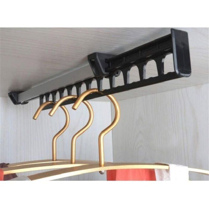 Porte-vêtements Armoire Garde-Robe Extractible Coulissant pour Cintre ...