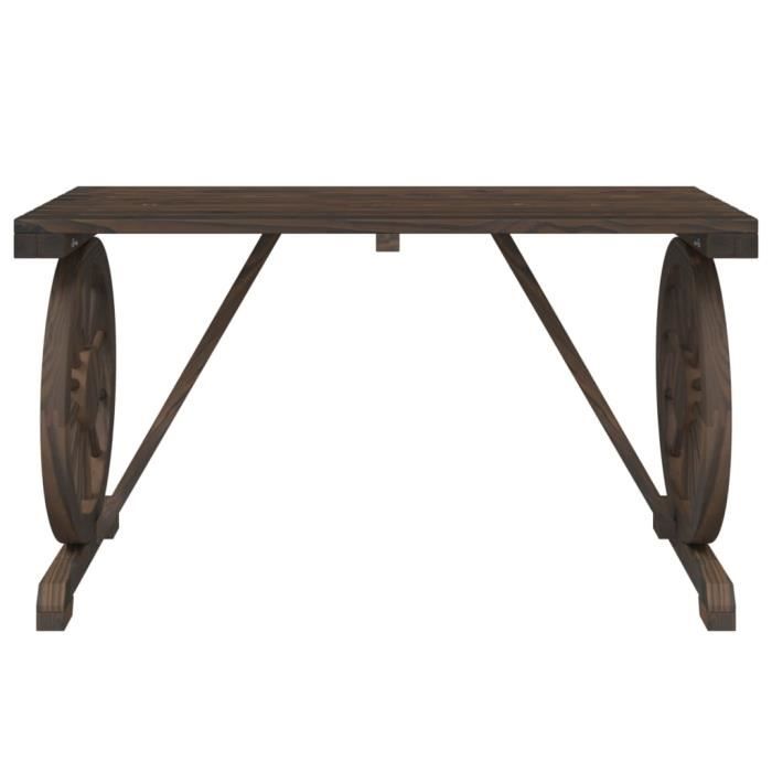 YUH Table de jardin 115x55x65 cm bois de sapin massif YH004 AB365114 - Cdiscount Jardin