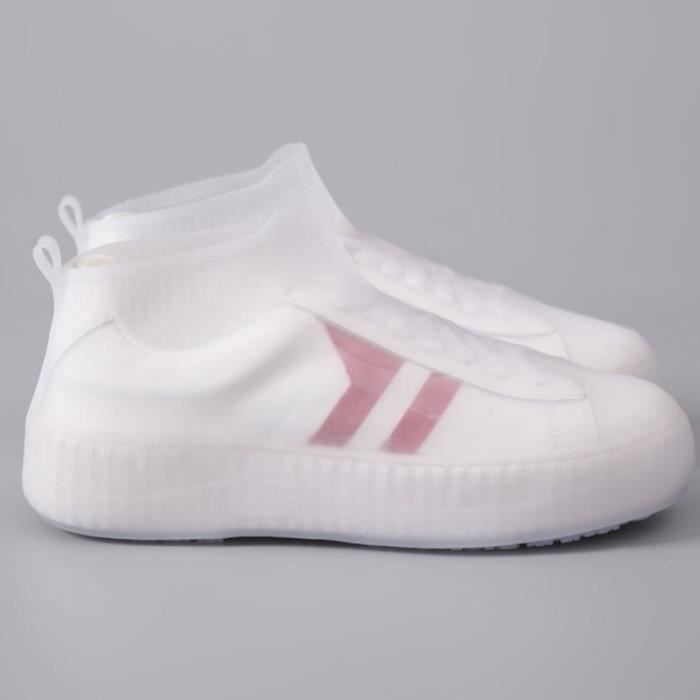 Baril Bas Blanc - 2XL 30CM - Housse de chaussures de pluie en Silicone ...