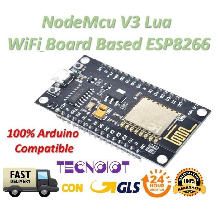 Modulo Esp8266 MODULO NODEMCU WIFI V3 ESP8266 CH340 MOD LUA IOT PLACA DE DESARROLLO Con Antena ...